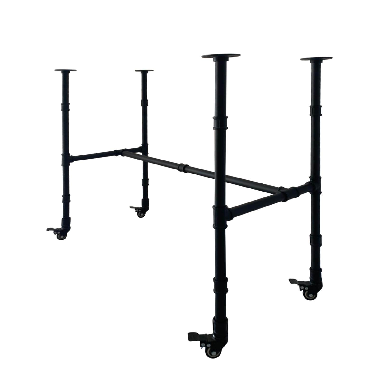 Amazon.com: IFYISUN Industrial Pipe Table Leg Set with Casters,Black ...