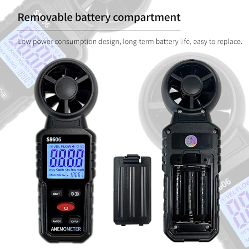 Snapklik.com : Portable Wind Speed Meter Outdoor,Airflow Gauge,Handheld ...