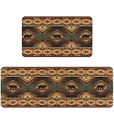 Amazon.com: Eikunn Black Mushroom Kitchen Rugs Set of 2,Witchy Decor ...