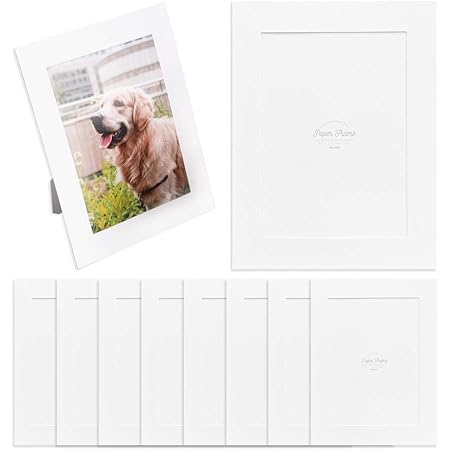 Amazon.com: Monolike Standing Paper Photo Frame 5x7 White 10p 5x7Inch ...