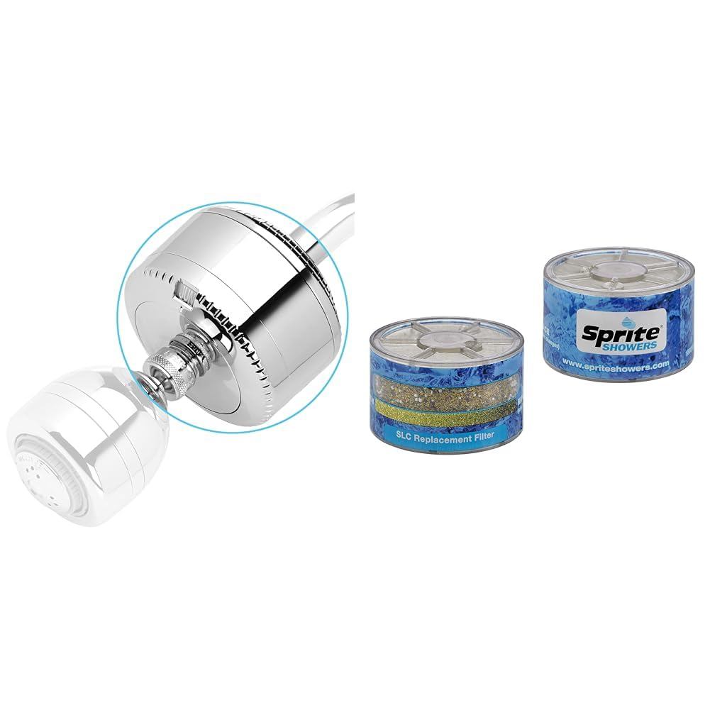 Sprite Industries SL2-CM Slim-Line 2 Shower Filter with SLC Replacement ...
