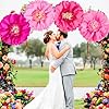 Amazon.com: SUNBEAUTY Giant Hot Pink Tissue Paper Flowers - 4 Pack of ...