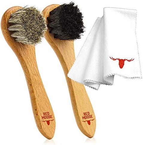 Amazon.com: RED MOOSE 3pc Shoe Shine Kit - Shoe Brush and Cleaning ...