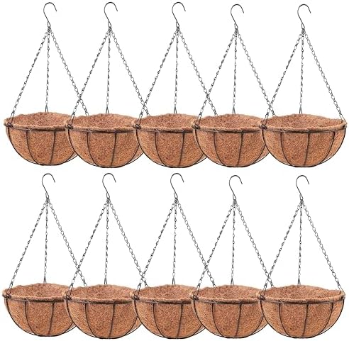 Amazon.com: ArtFamy Hanging Baskets for Plants Outdoor(8 inch 4 Pack ...
