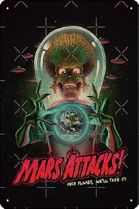 Amazon.com : Mars Attacks! Ack! Vintage green alien martian Art Print ...