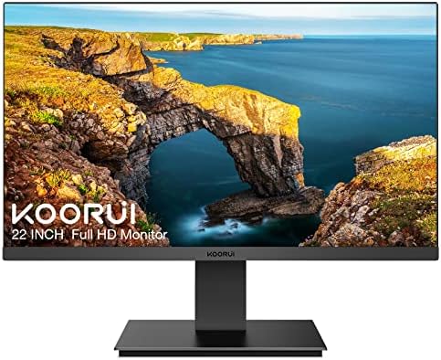 KOORUI 22 Inch Computer Monitor, FHD 1080P VA Desktop Display, 75HZ ...