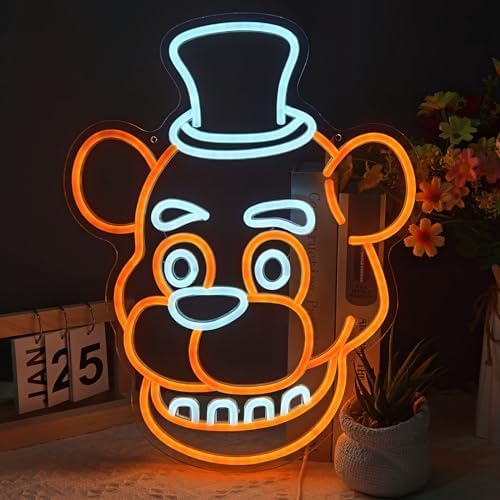 Amazon.com : Foxiden Let's Eat Five Nights at Freddy's Fnaf Neon Sign ...