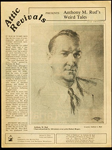 Summary Bibliography: Anthony M. Rud