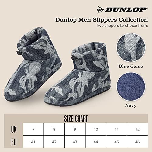 Dunlop Slippers for Men, Fluffy Mens Slipper, Size 7-12, Warm and Cosy ...