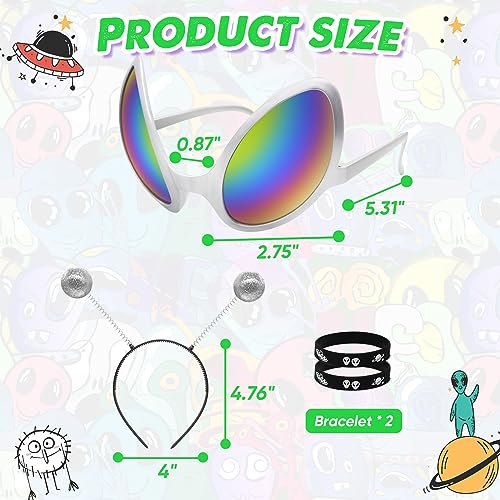 GLGHMH Alien Costume Accessories Set, Alien Antenna Headband with Alien ...