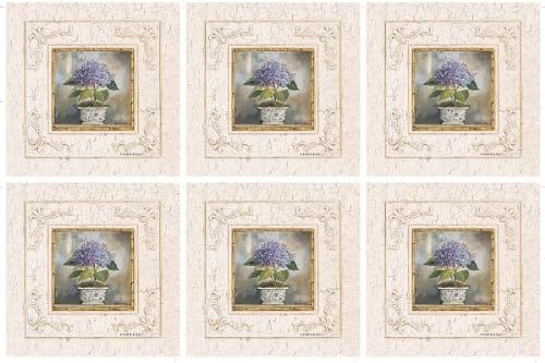 Pimpernel Mosaic Hydrangea Coasters Pack of 6 : Amazon.co.uk: Home ...