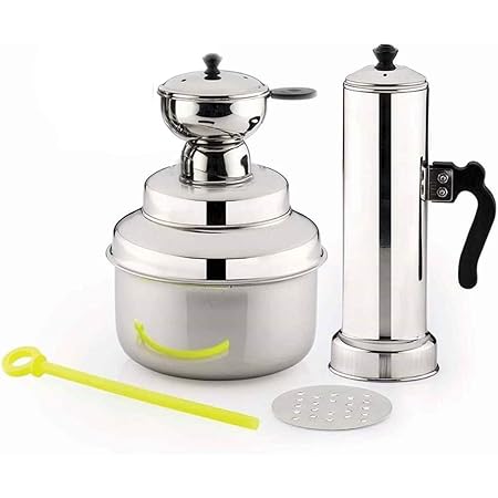 Naksha Stainless Steel Puttu Maker/Kudam (White) : Amazon.in: Home ...