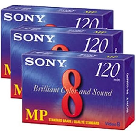 Amazon.com: Sony MP 8mm Video Cassette Standard Grade 120 min (2 Pack ...
