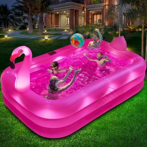Amazon.com: Extra Large Inflatable Pool with Pump - 130'' x 72'' x 22 ...