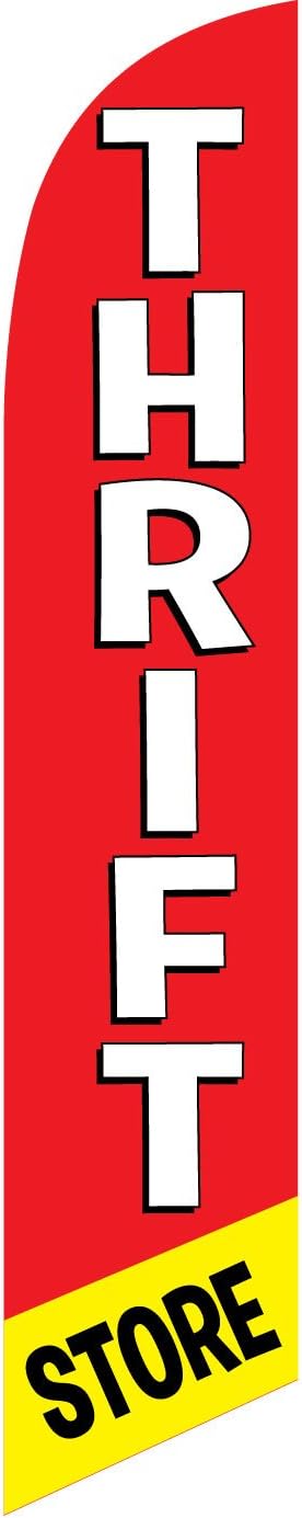 Amazon.com : Thrift Store Advertising Feather Banner Swooper Flag Sign ...