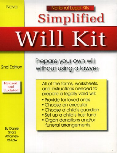 Simplified Will Kit: Prepare your own will without using a lawyer ...