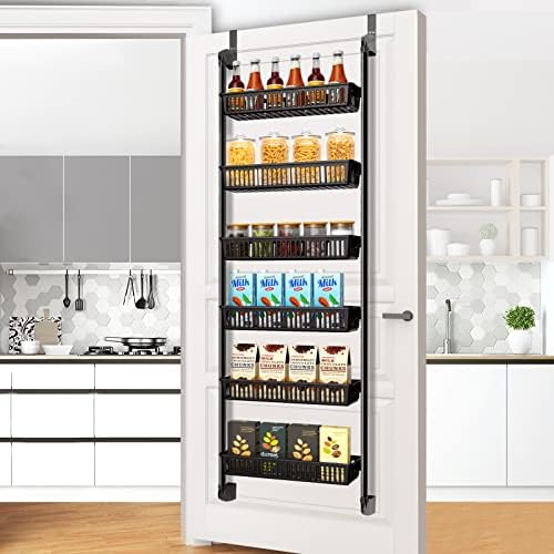 Amazon.com: Purdaz Adjustable 5-Tier Over the Door Pantry Organizer ...