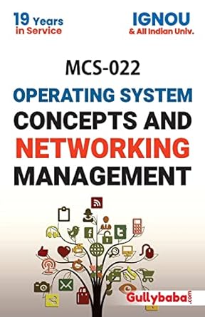 Buy Mcs 022 Operating System Concepts And Networking Management Book
