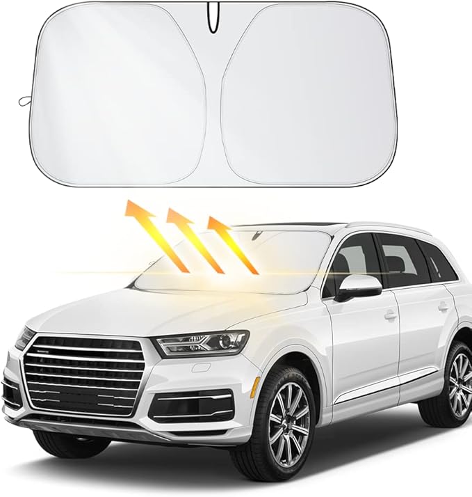 Amazon.com: Front Windshield Portable Folding Sun Blocker - UV & Heat ...