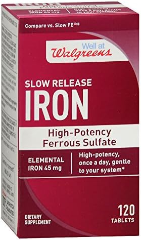 Amazon.com: Walgreens Iron Slow Release High Potency Ferrous Sulfate ...