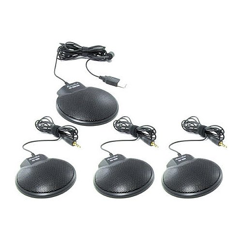 Sound Tech Tabletop Conference Microphone Kit,4 Microphones Daisy Chain ...