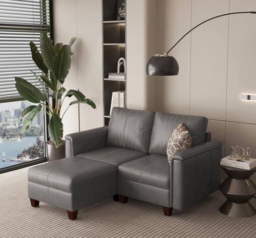 Amazon.com: SITJOY 65" Faux Leather Modular Sectional Sofa with Storage ...