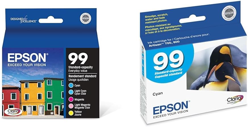 Amazon.com: Epson 99 Claria Hi-Definition Ink Standard Capacity 5 Color ...