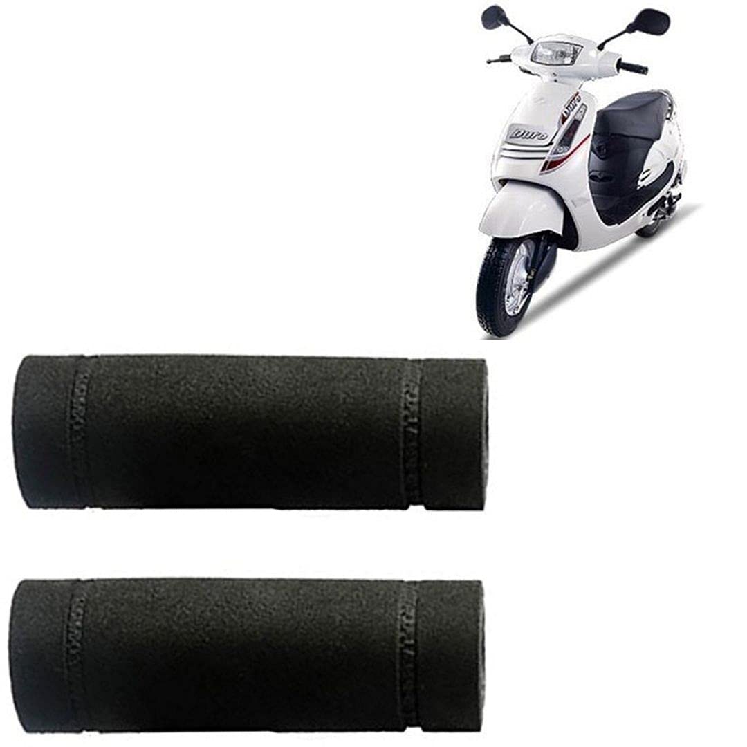 RD Universal Bike & Scooty Comfort Riding Soft Handle Grip Covers Black ...