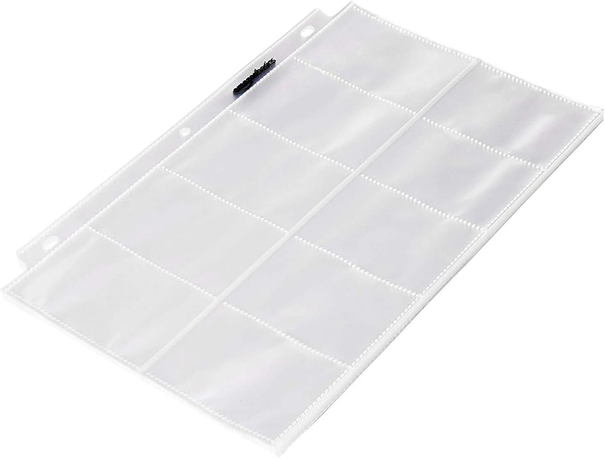 Amazon Basics Plastic Business Card Organizer Sleeves For 3 Ring ...