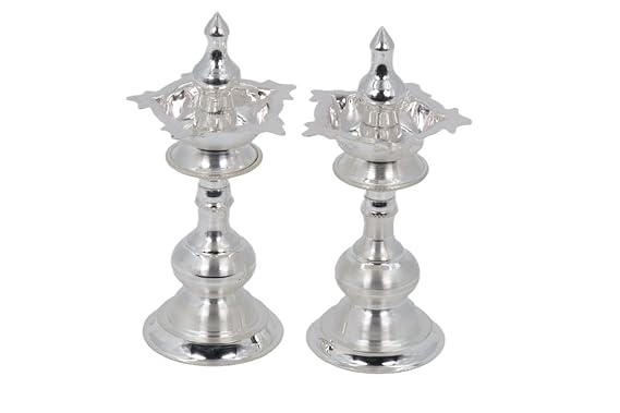Buy Adinky Pure Silver |Samai |Diya/Lamp/Deepak/Deep with Panch Mukhi ...