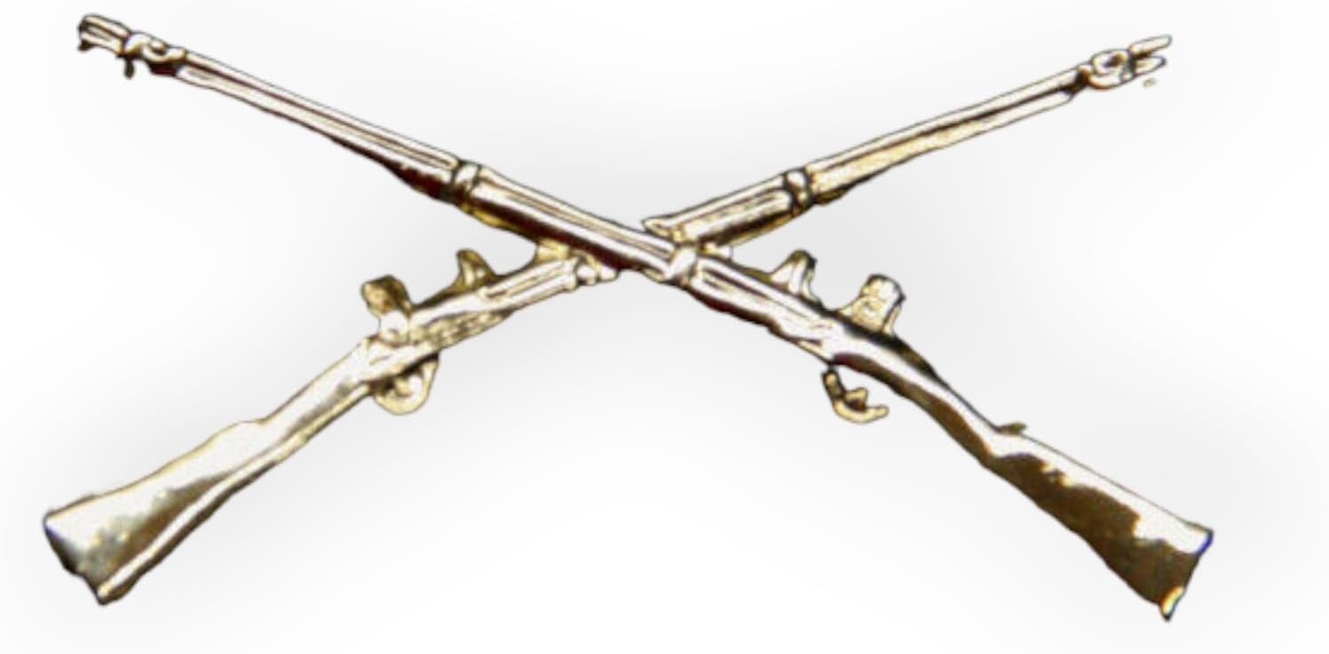 Amazon.com: FARTICOSSIN Infantry Cross Rifles Gold Lapel Hat Pin Up ...