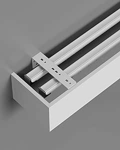 Amazon.com: Double Track Curtain Track System - Ceiling/Wall Mount with ...