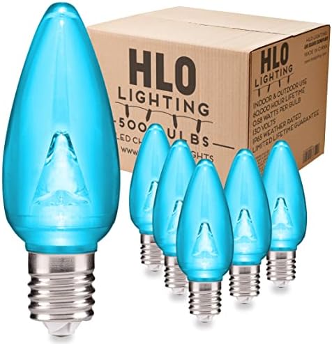 Holiday Lighting Outlet Smooth C9 Christmas Lights | Teal LED Light ...
