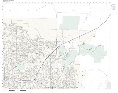 Amazon.com : ZIP Code Wall Map of North Las Vegas, NV ZIP Code Map ...