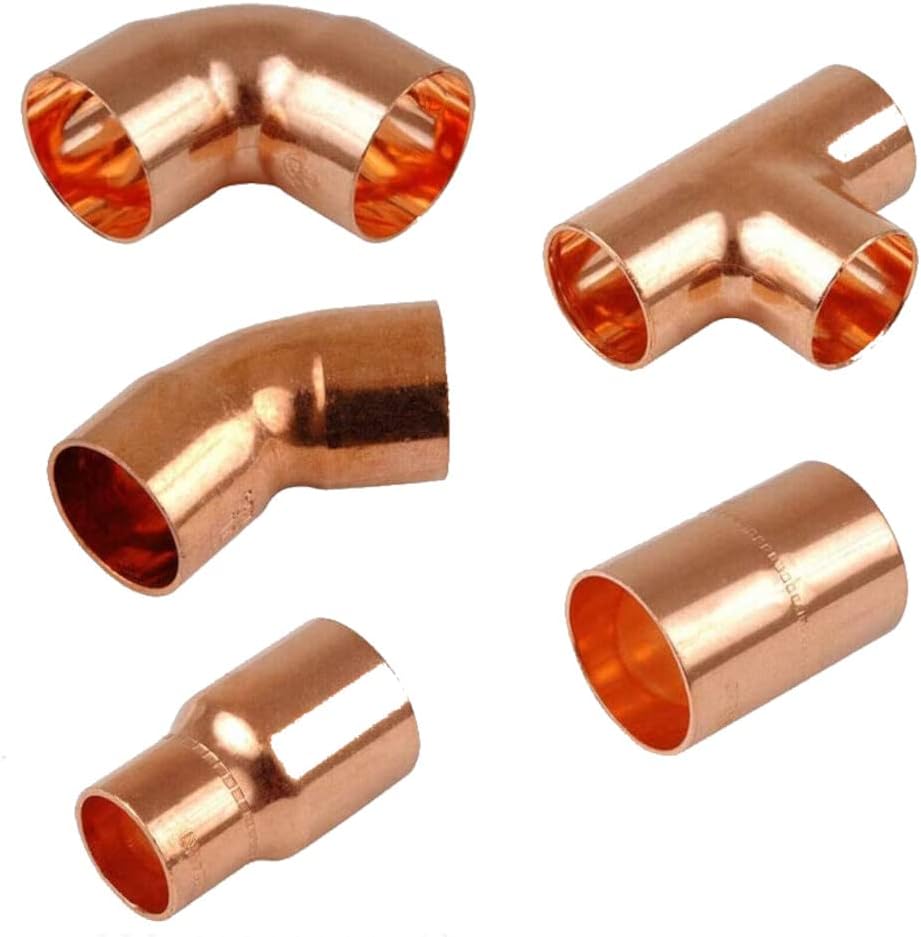 Pipestation 15mm Copper Plumbing Fittings Multipack - Includes 50 x 90 ...