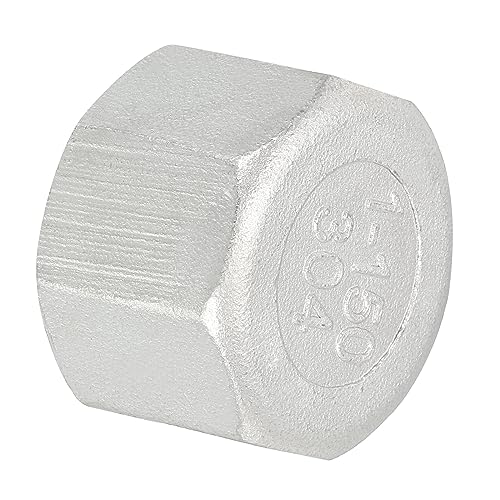 PATIKIL 1″ Pipe Fitting Cap, 2 Pack 304 Stainless Steel Forged Pipe Cap ...