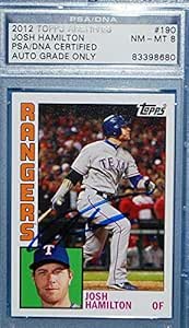 Josh Hamilton 2012 Topps Archives Signed AUTHENTIC AUTOGRAPH PSA/DNA ...