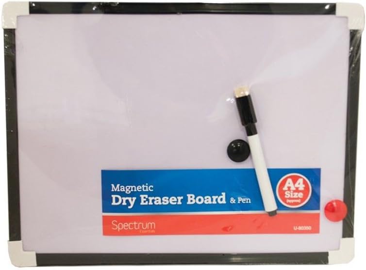 A4 Mini White Board Wipe Board Magnetic with Dry Wipe Pen and Eraser ...