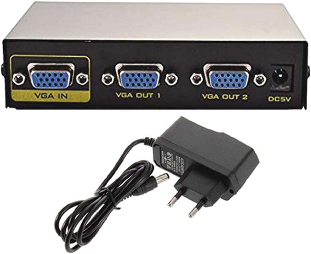 Aukson D12C Répartiteur VGA 2 ports – 1 PC vers 2 moniteurs ...