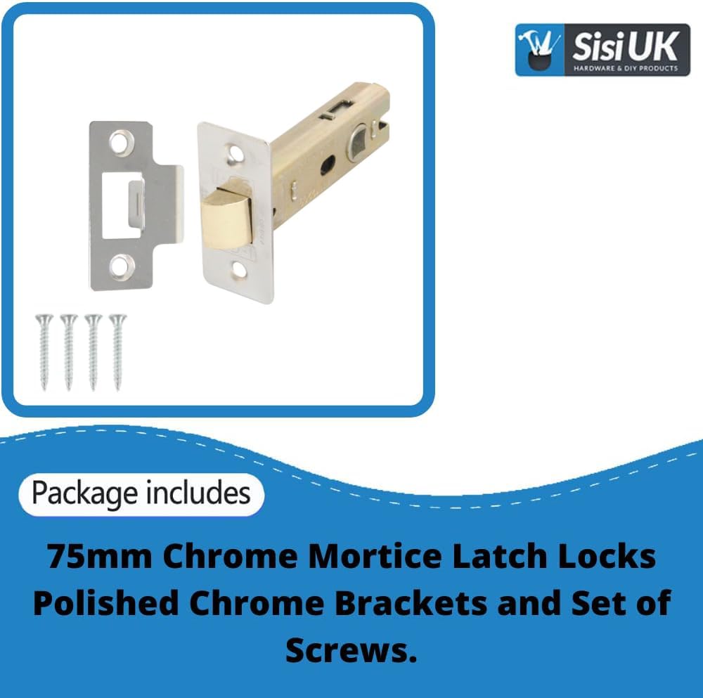 Chrome Door Tubular Latch 75mm Mortice Latch Lubricant Rebate Latch ...