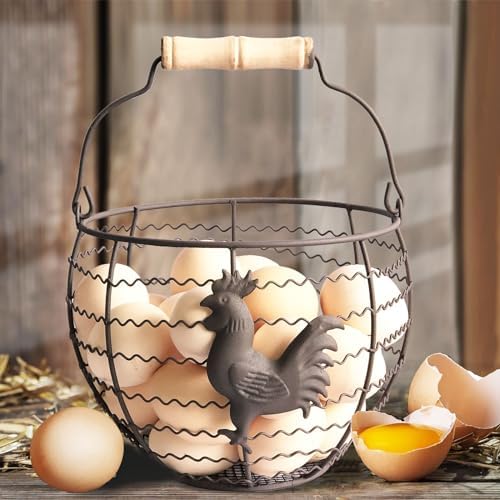 Amazon.com: Wire Egg Basket for Gathering Fresh Eggs Collecting Basket ...