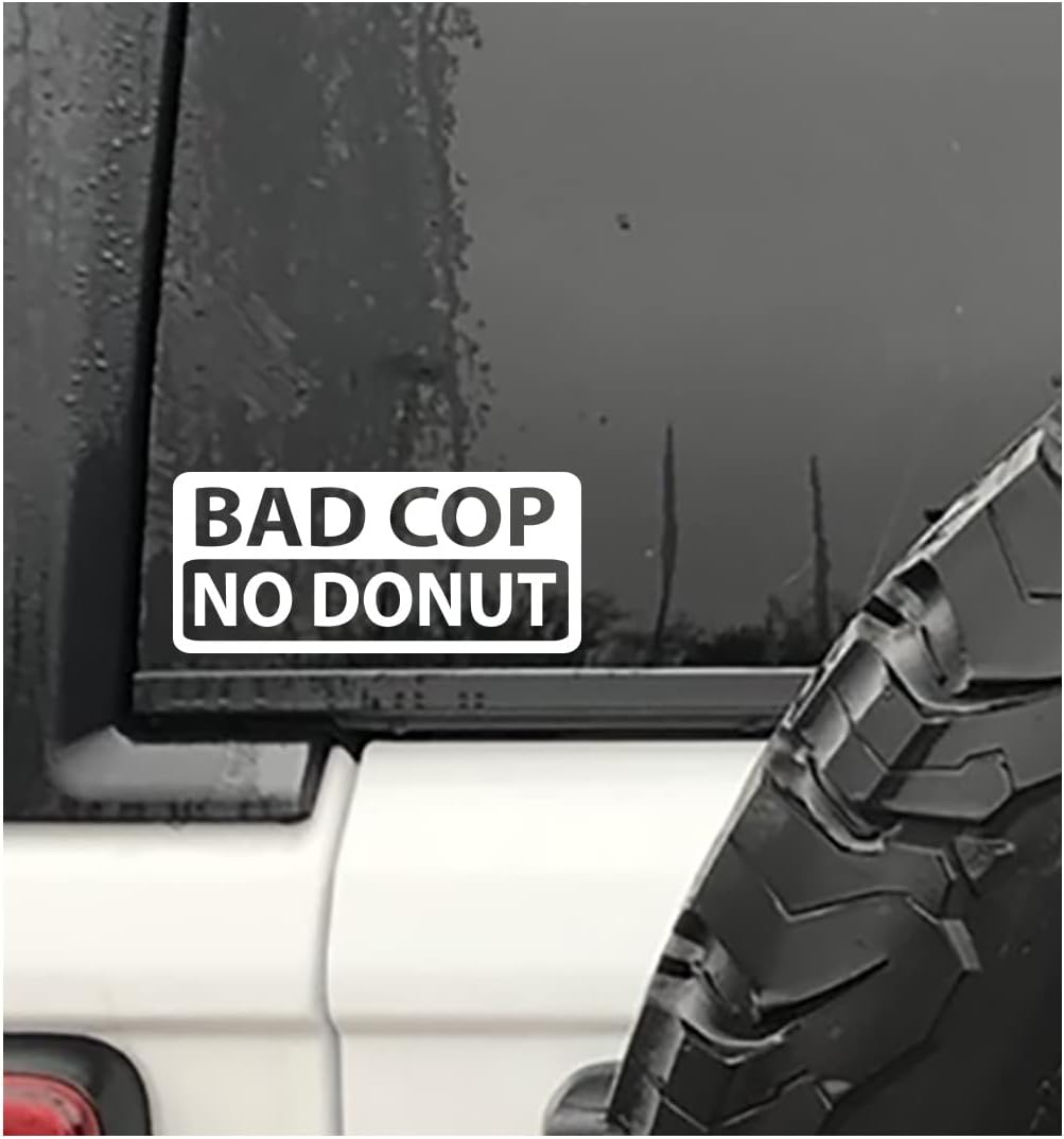 Amazon.com: Bad COP NO Donut Decal Funny CAR Truck Window Bumper ...