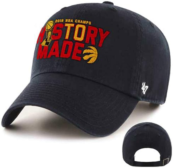 Men's Toronto Raptors 47 Brand Black 2019 NBA Finals Champions History ...