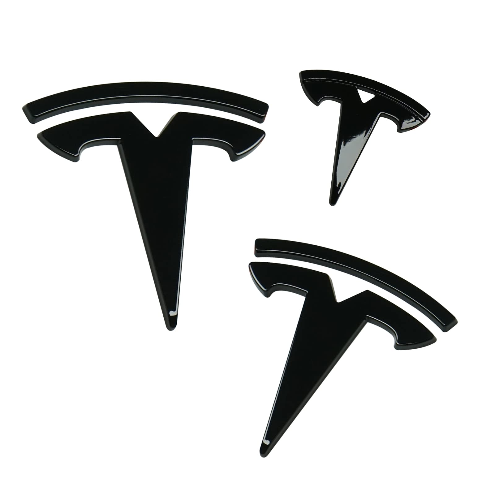 Snapklik.com : Powlamks Model Y Logo Sticker Glow Black Emblem Cover ...