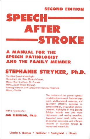 Amazon.com: Speech After Stroke: A Manual for the Speech Pathologist ...