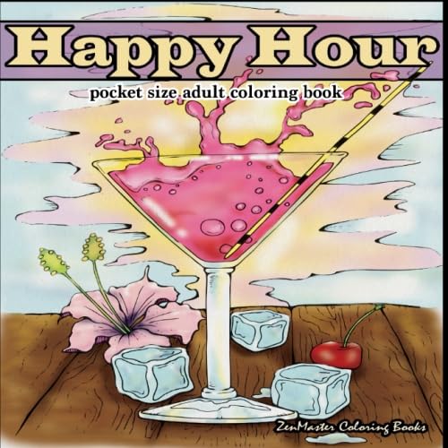Amazon.com: Pocket Size Adult Coloring Book: Happy Hour Coloring Book ...