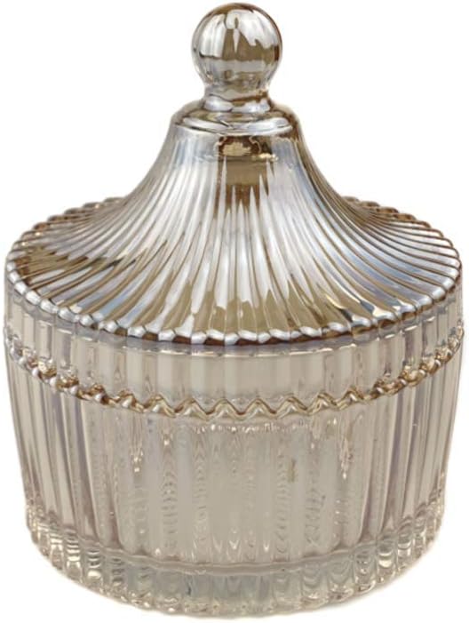 Amazon.com | 280ML/10Oz Candy Dishes Crystal Glass Candy Box with Lid ...