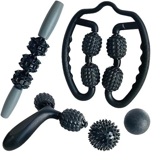 Amazon.com : Socpuro 5Pcs Massage Foam Roller Tool Set Includes Trigger Point Massage Foam ...