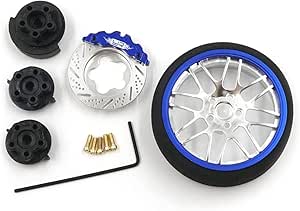 Amazon.com: Yeah Racing YA-0626DB Aluminum Transmitter Steering Wheel ...