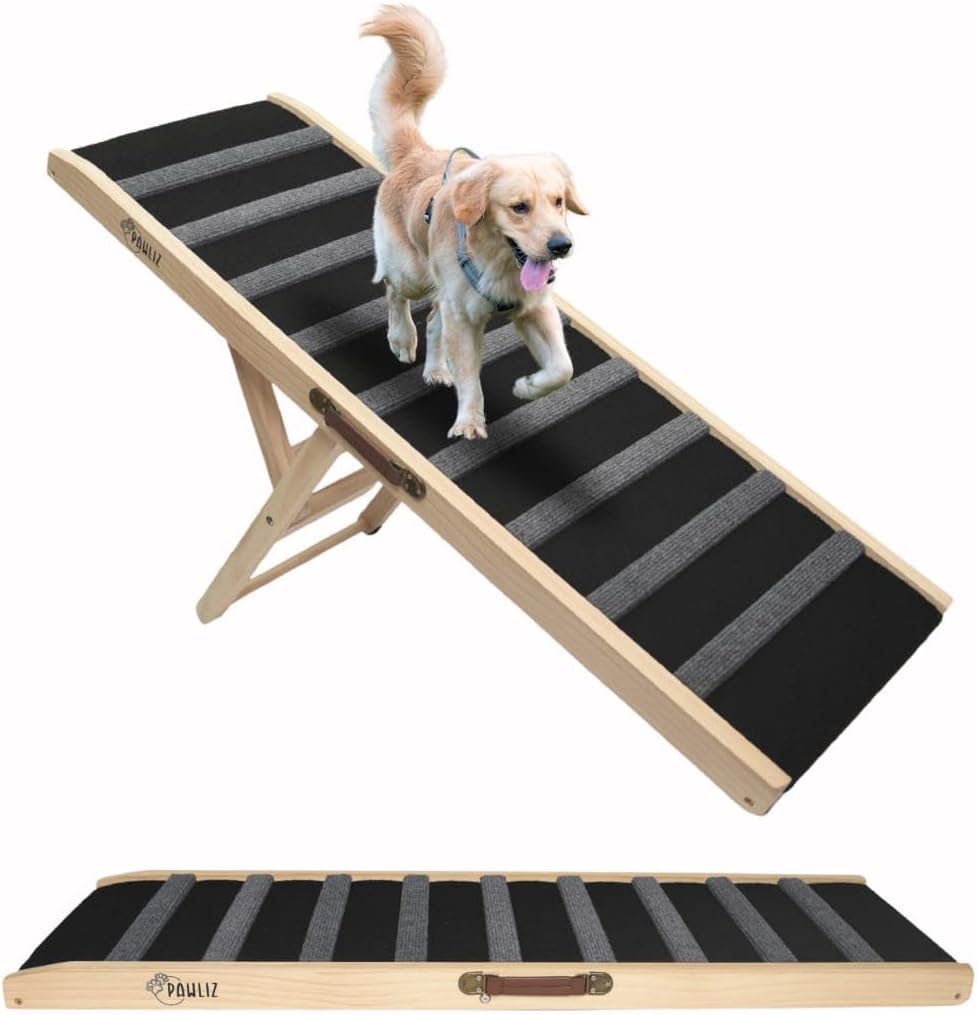 Amazon.com : Dog Ramp, Adjustable Steps for High Bed, Folding Stairs ...